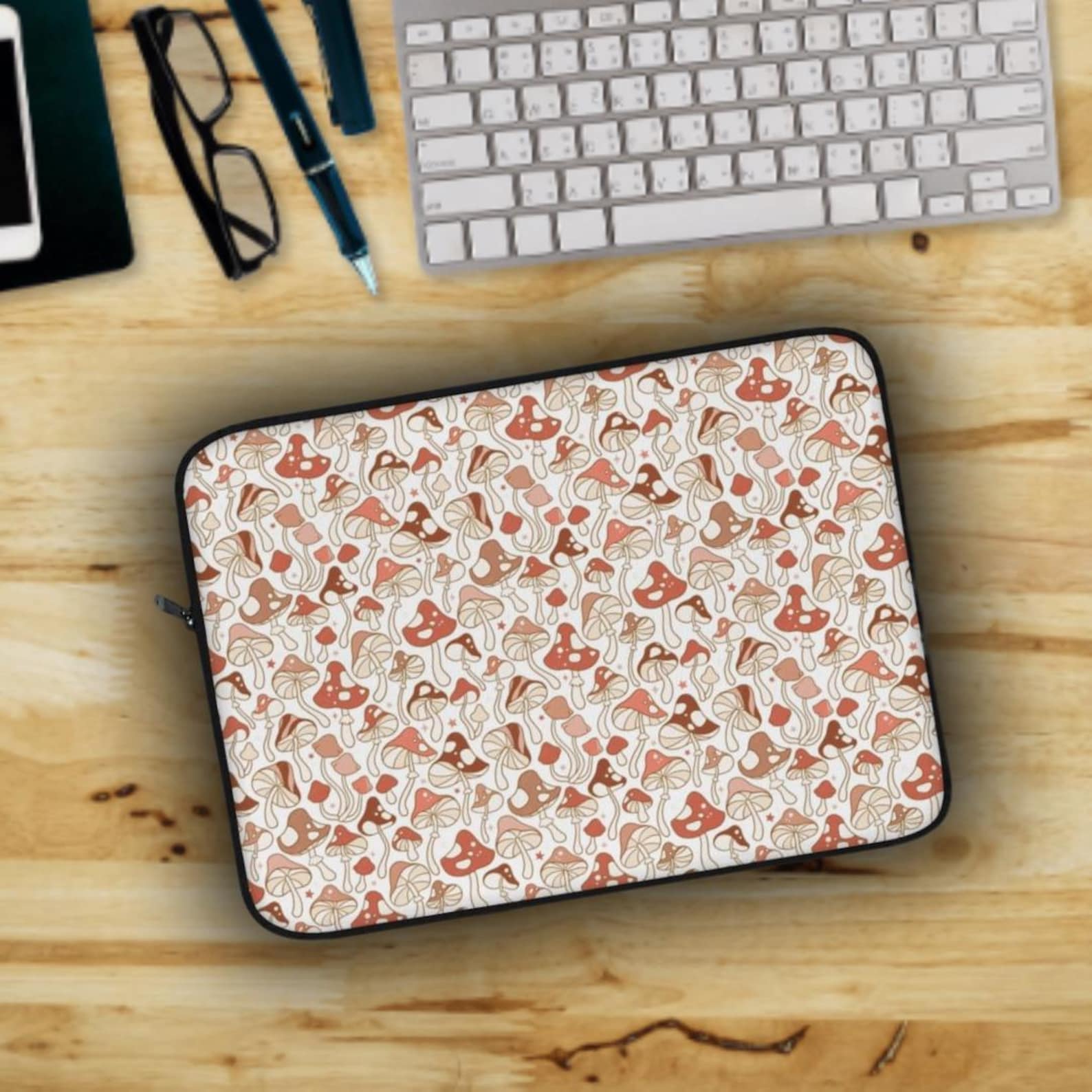 Whimsical Mushroom Laptop Sleeve, Tablet Accessories, iPad Accessory, 3 ...