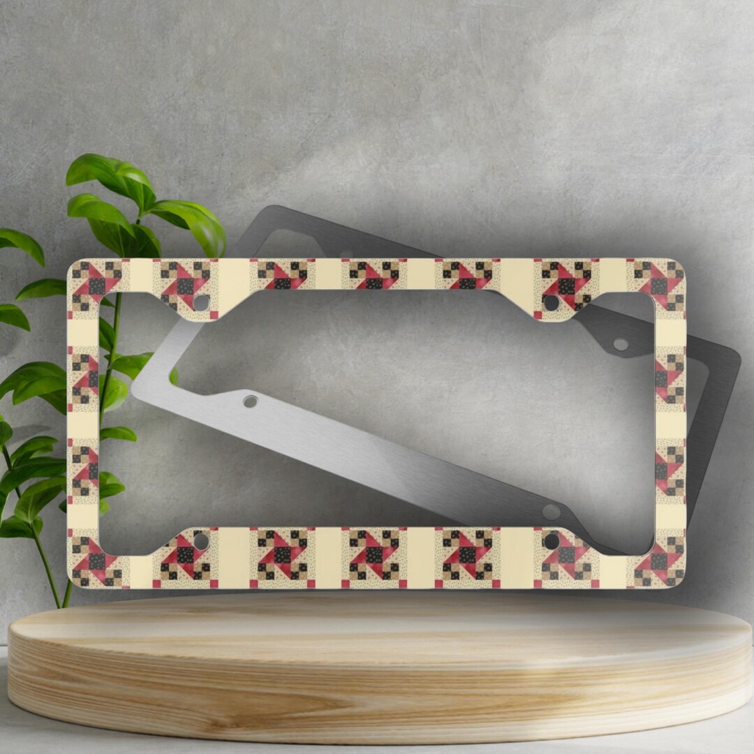 Butter Quilt Block License Plate Frame - Novelty License Plate Cover ...