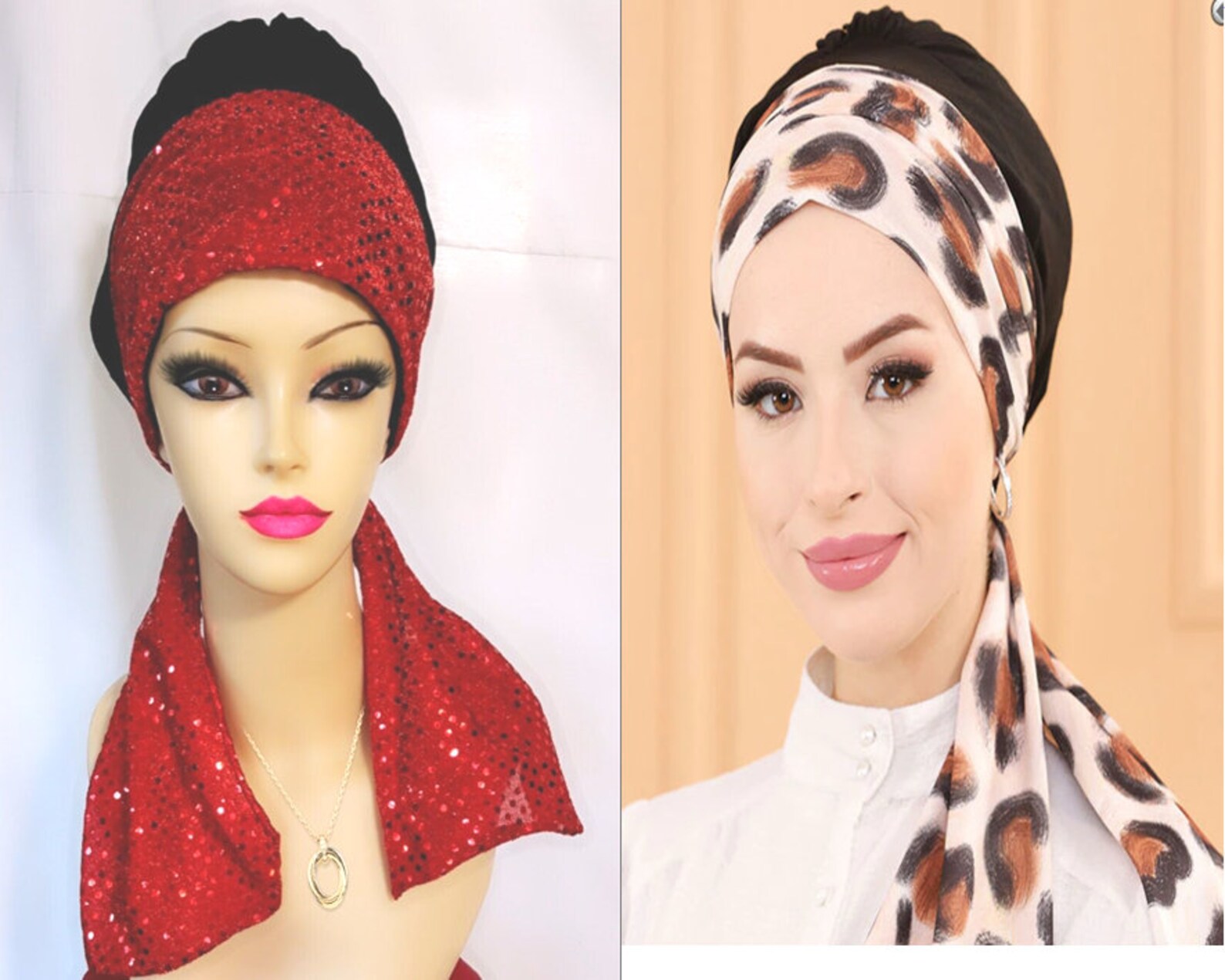 Turban Fancy Turban Fancy for Women Aerobin Scarf Head Wrap Instant ...