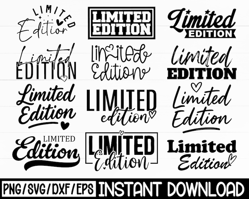 Limited Edition Text SVG Bundle, Streetwear Designs (digital Download ...