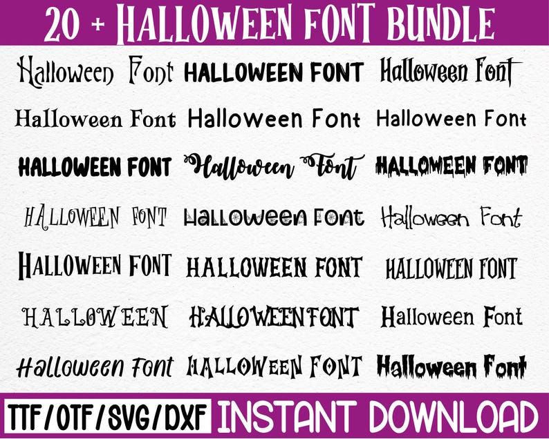 20+ Halloween Font Bundle, Halloween Alphabet, Horror Font, Spooky Font ...