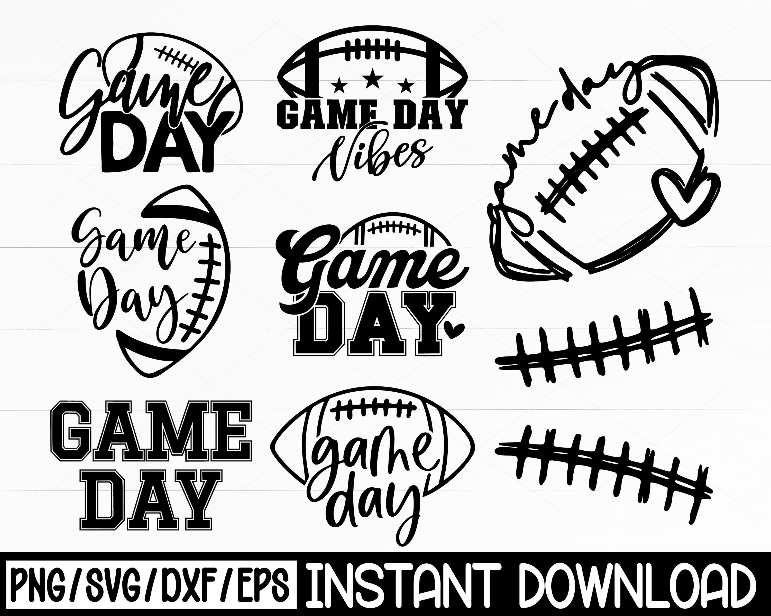 Football SVG Bundle, Game Day Vibes, Sports Shirt Designs (instant ...
