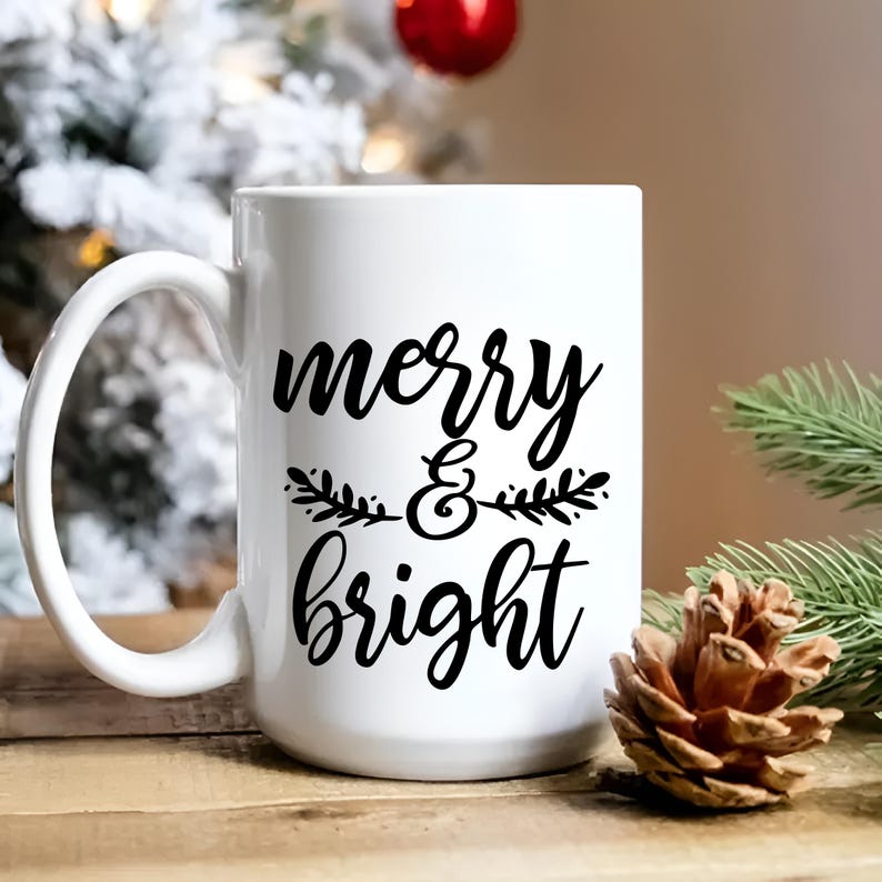Merry and Bright Christmas SVG Bundle, Holiday Cut Files (digital ...