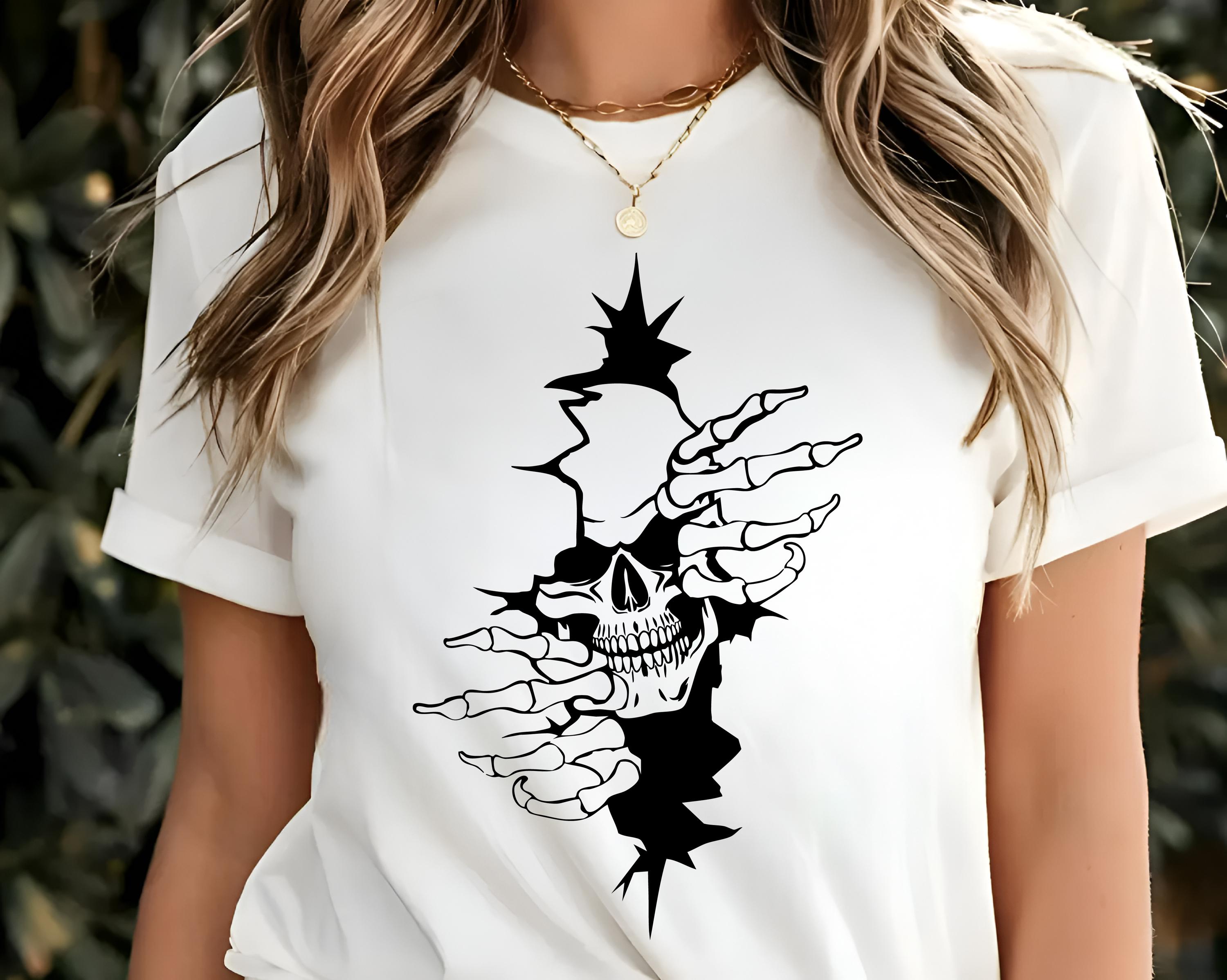 Ripped Skin Skull SVG Bundle, Horror Halloween Designs (digital ...