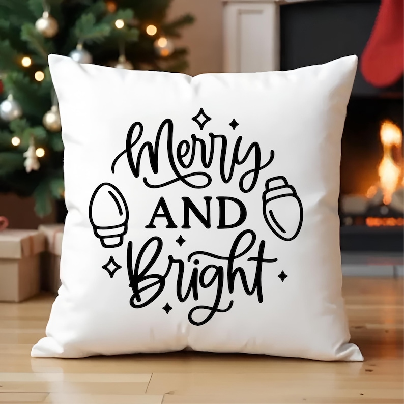 Merry and Bright Christmas SVG Bundle, Holiday Cut Files (digital ...