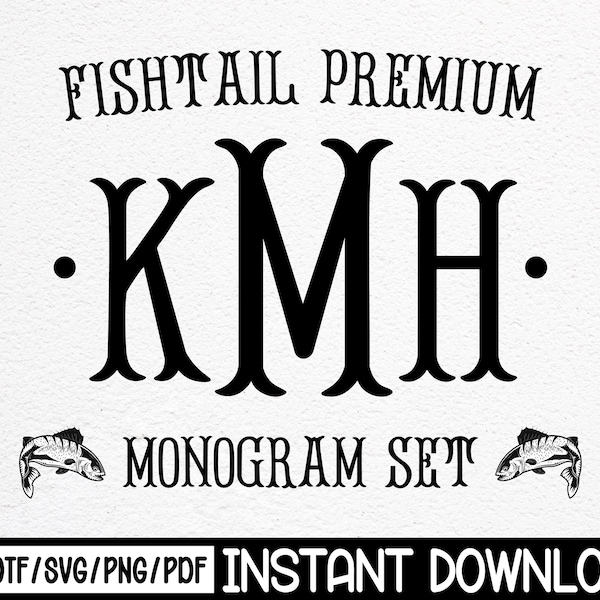 Fishtail Embroidery Font - Etsy