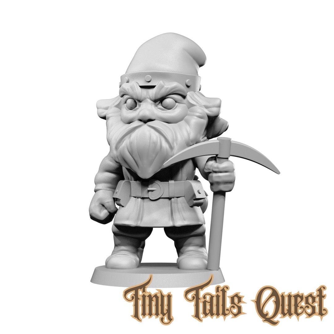 Tiny Tails Quest - GRUMBLEFORGE - 3D Printed Chibi TTRPG D&D Miniature ...