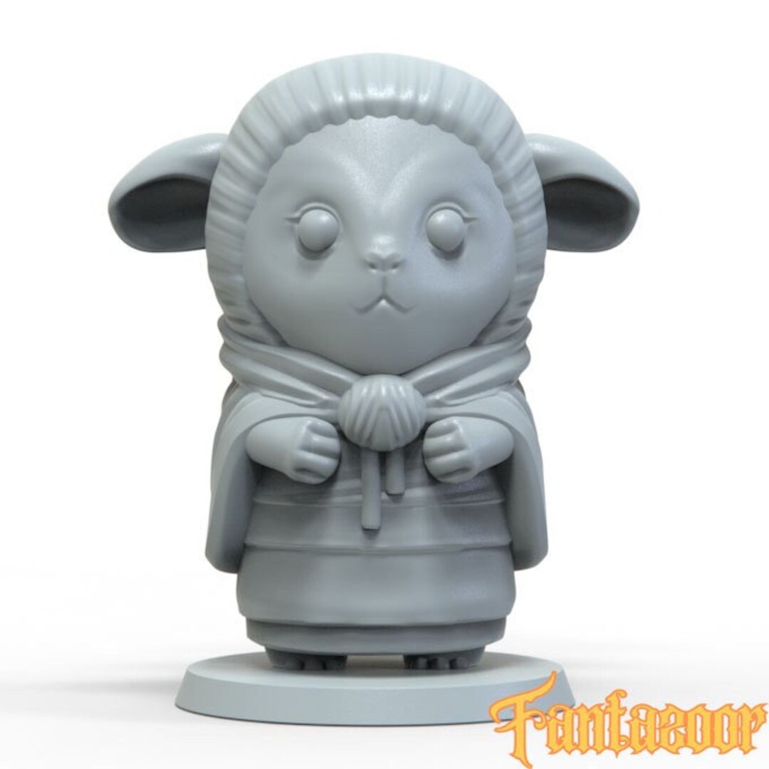 Fantazoor SHEEP SHAMAN 3D Printed Chibi TTRPG D&D Miniature - Etsy