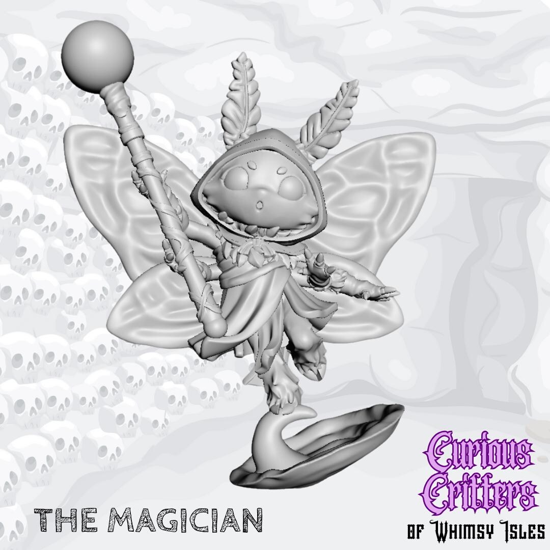 Bug Shaman - THE WIZARD - Curious Critters - 3D Printed Chibi TTRPG D&D ...