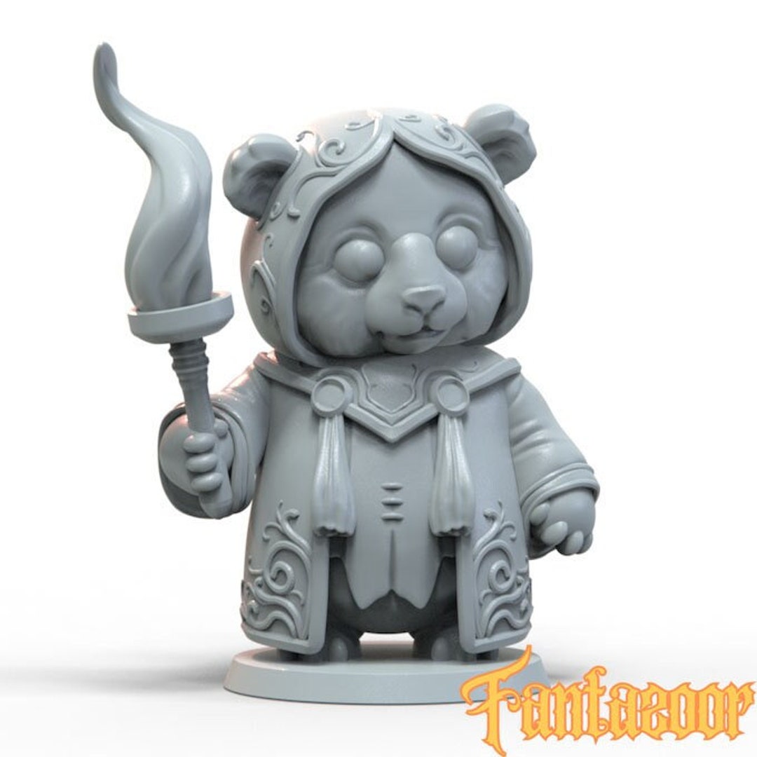 Fantazoor PANDA WARLOCK 3D Printed Chibi TTRPG D&D Miniature - Etsy