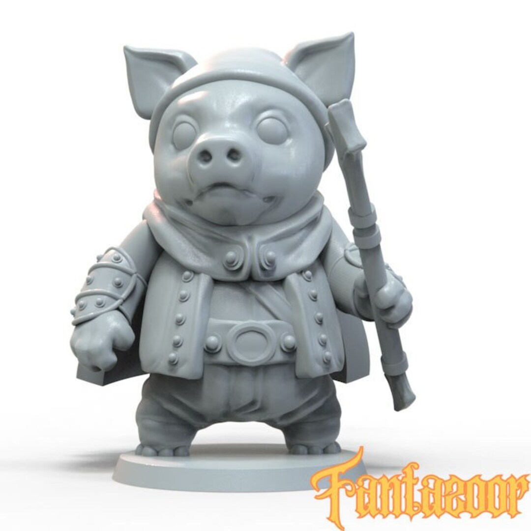 Fantazoor PIG PRIEST 3D Printed Chibi TTRPG D&D Miniature - Etsy