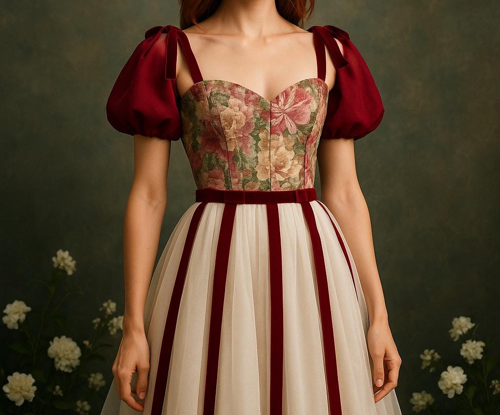 Coquette Princesscore Dress, Fairycore Attire, Royalcore Gown ...