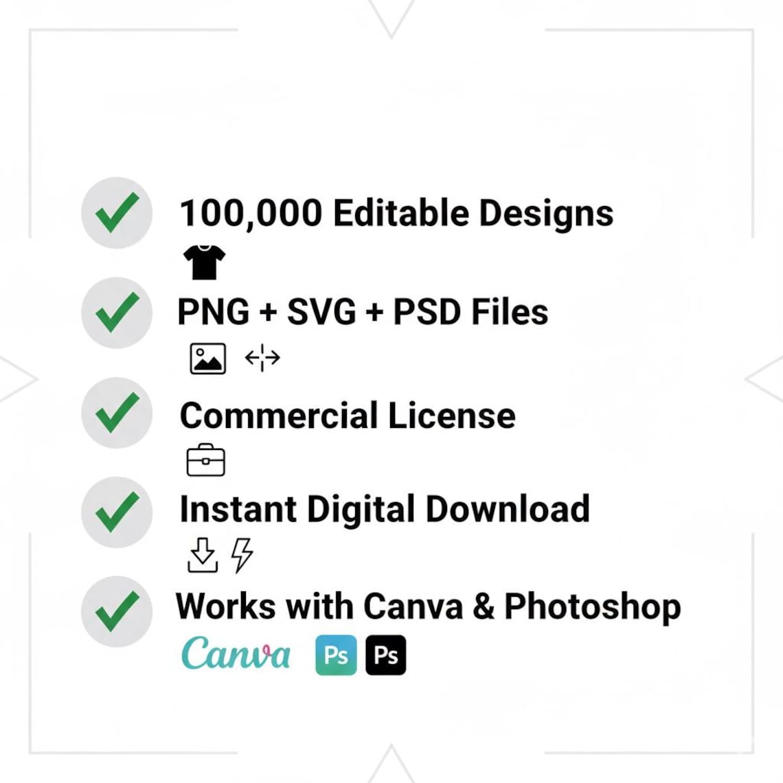 Editable T-shirt Designs Bundle: 100,000+ POD Graphics (digital ...