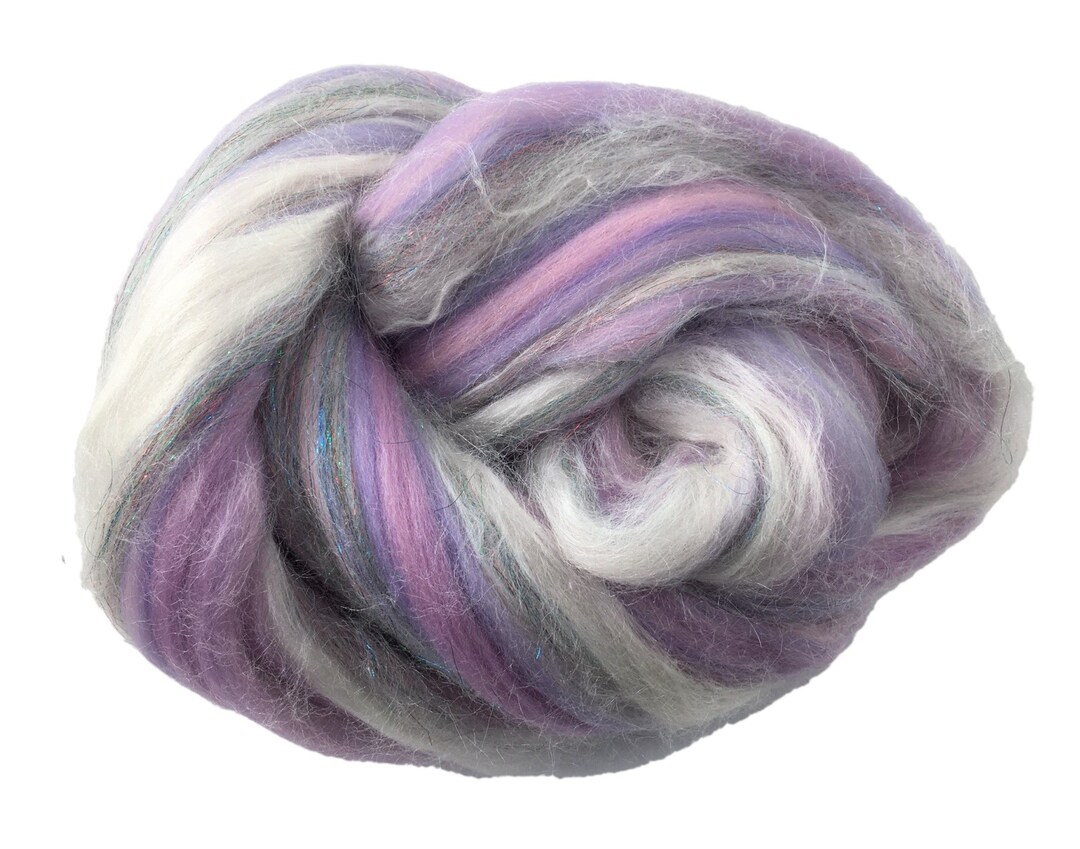 Shimmer Pastel Lilac Merino Wool/silk/trilobal Mix for Needle Felting ...