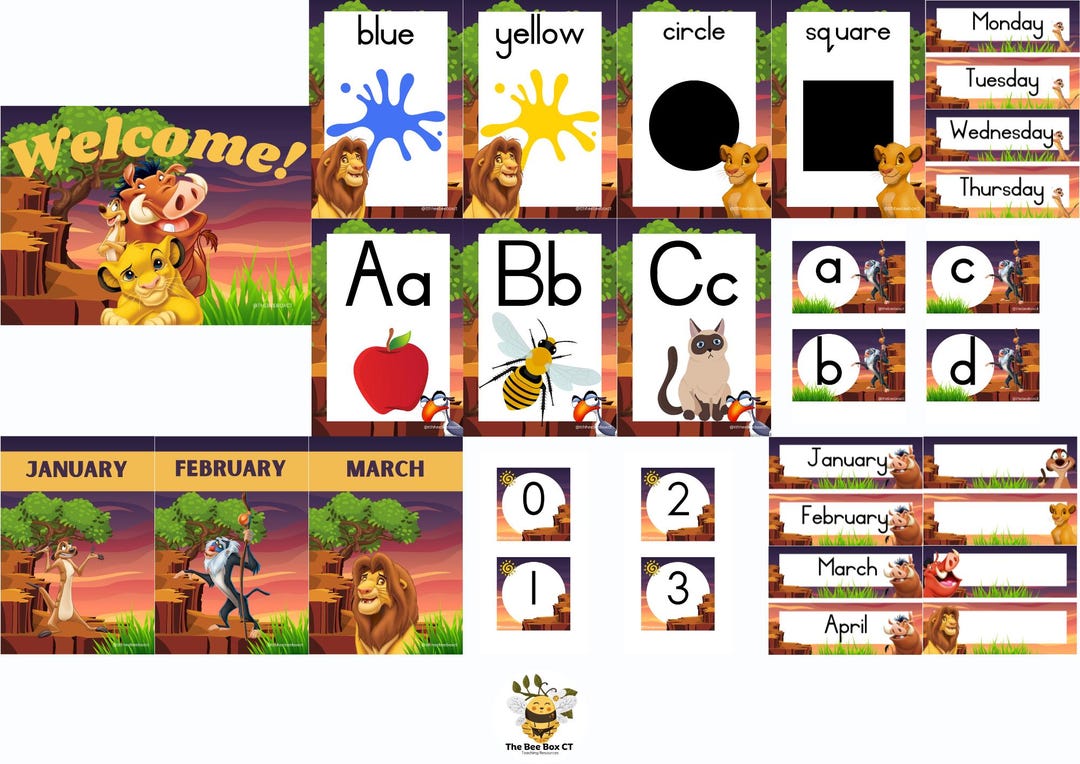 King Lion Classroom Decor Set - Etsy