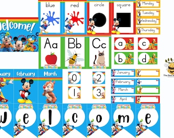 Mickey Mouse Theme Classroom Decor Set - Etsy