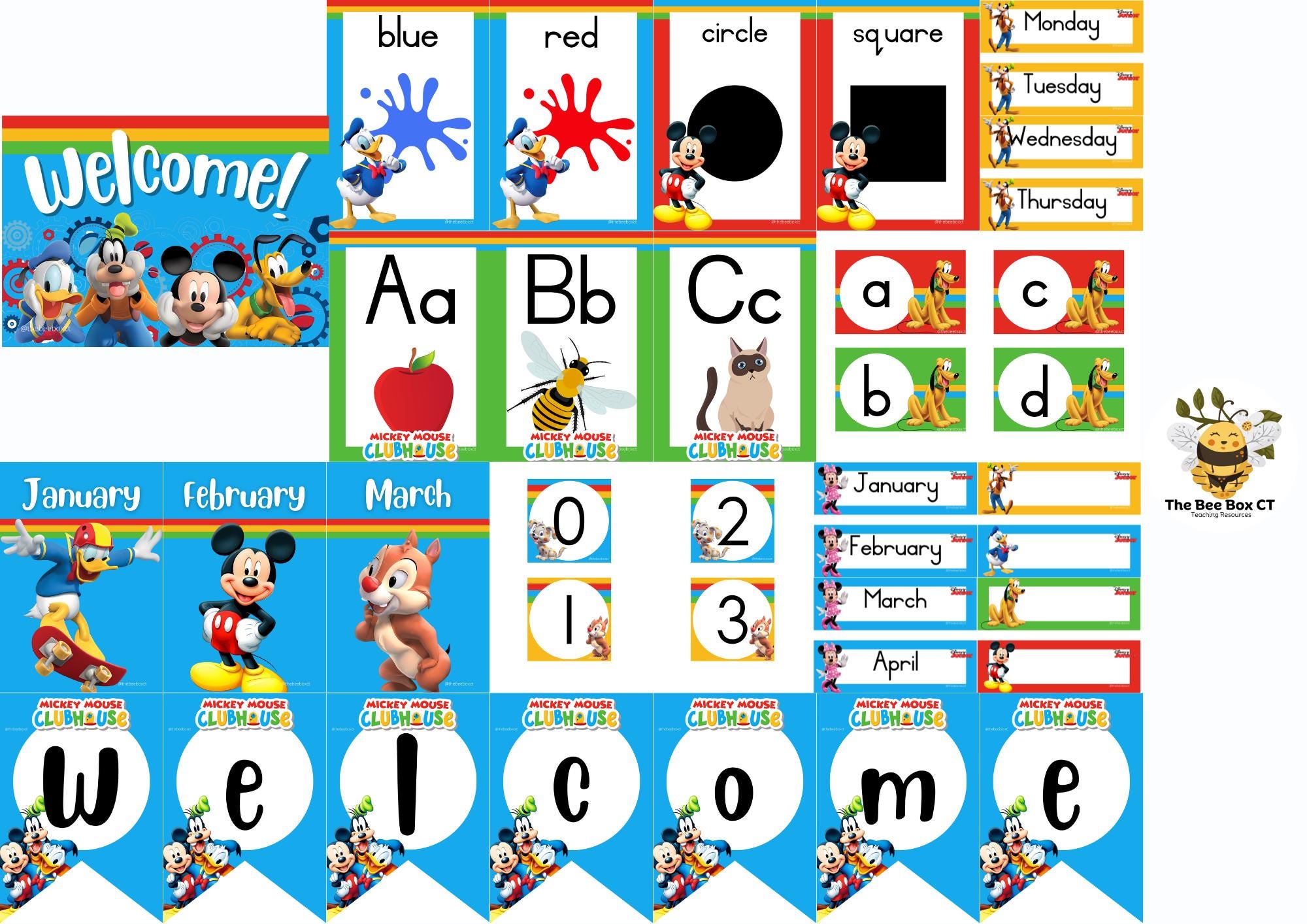 Mickey Mouse Clubhouse Classroom Decor Set - Etsy