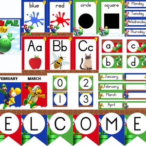 Mario Man Theme Classroom Decor Set - Etsy