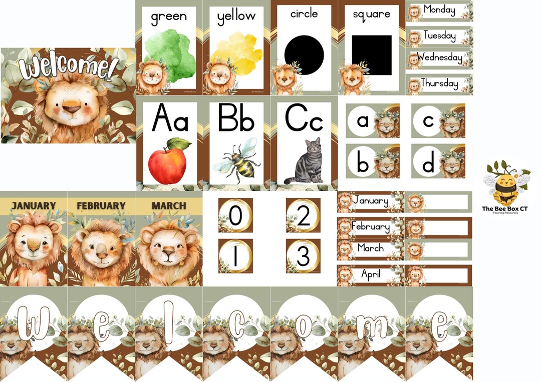 Lions Classroom Decor Set - Etsy