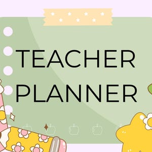 Editable Teacher Planner Template - CANVA - Etsy