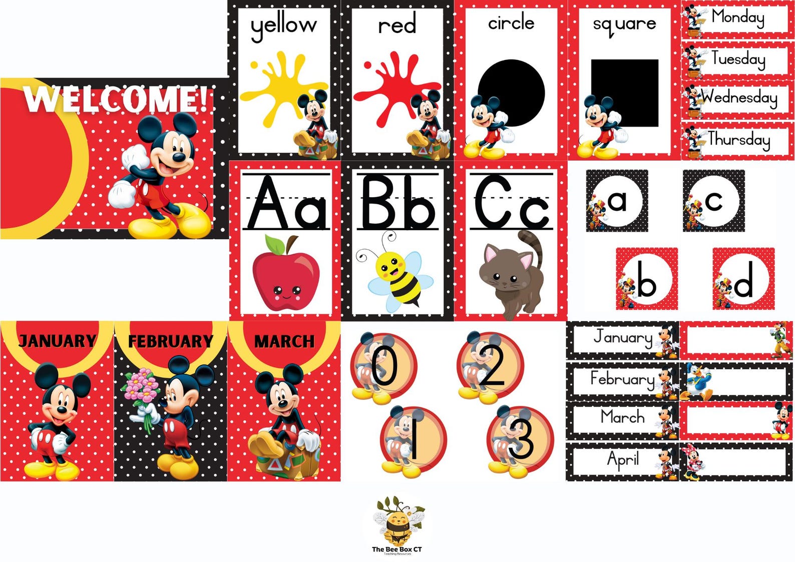 Mickey Mouse Theme Classroom Decor Set - Etsy