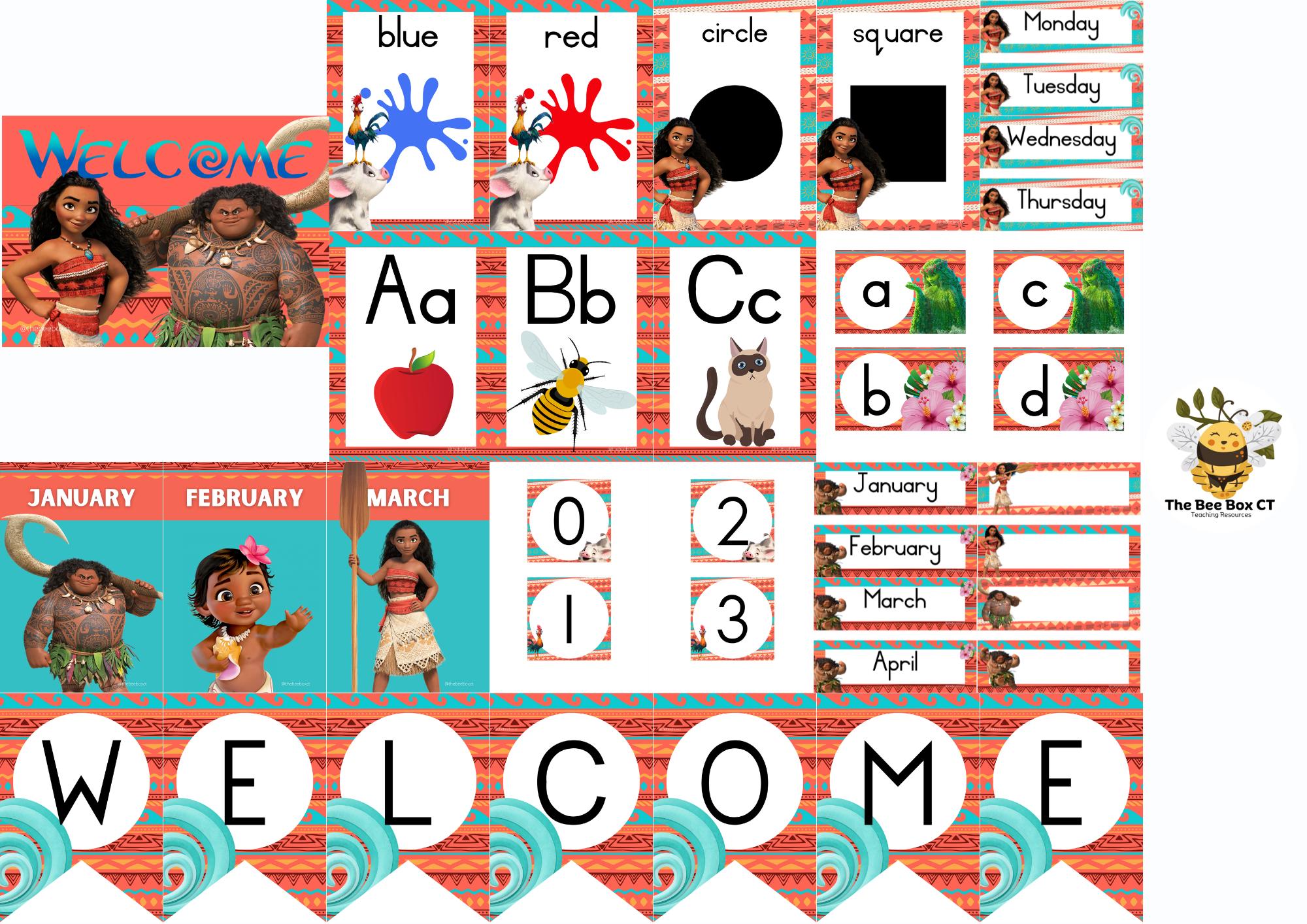 Moana Theme Classroom Decor Set - Etsy