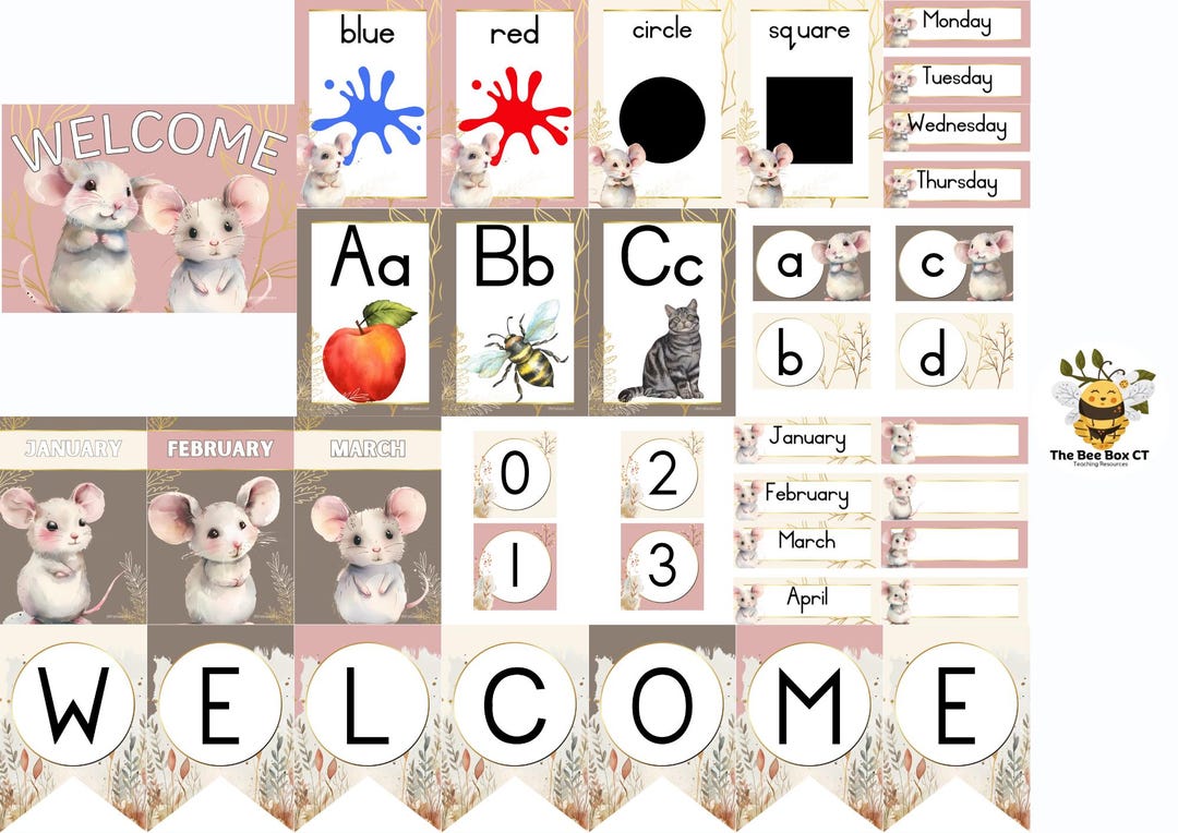 Woodland Mouse Theme Classroom Decor Set - Etsy