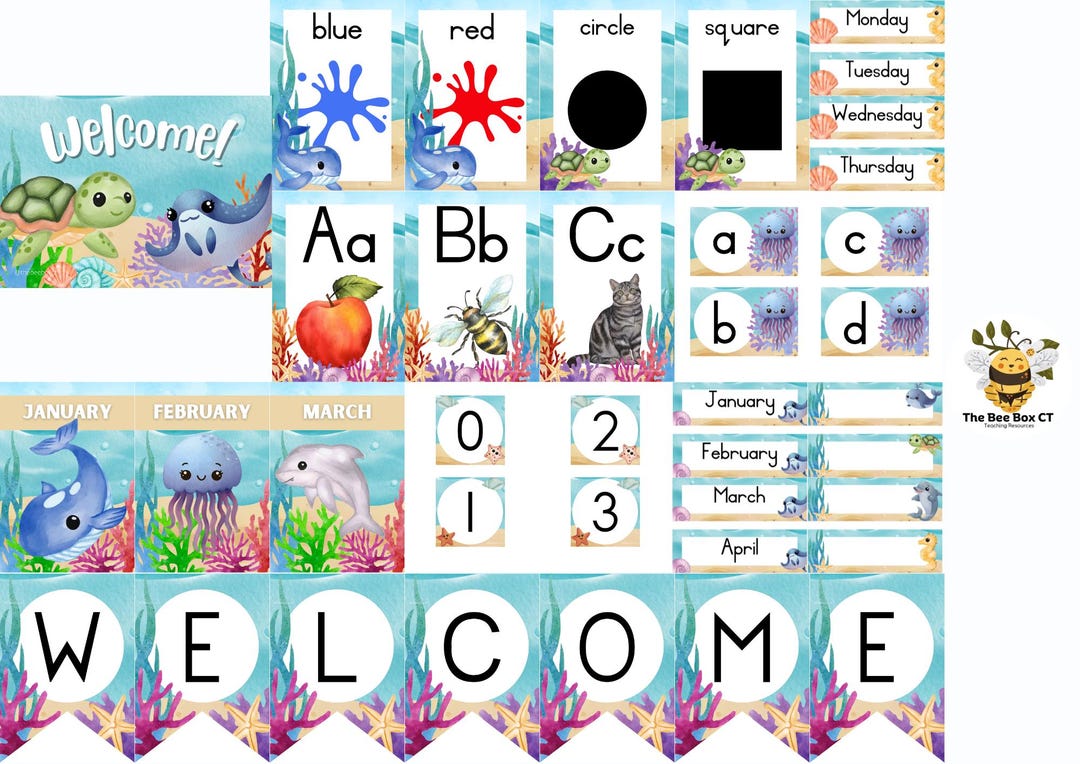 Ocean Classroom Decor Set - Etsy