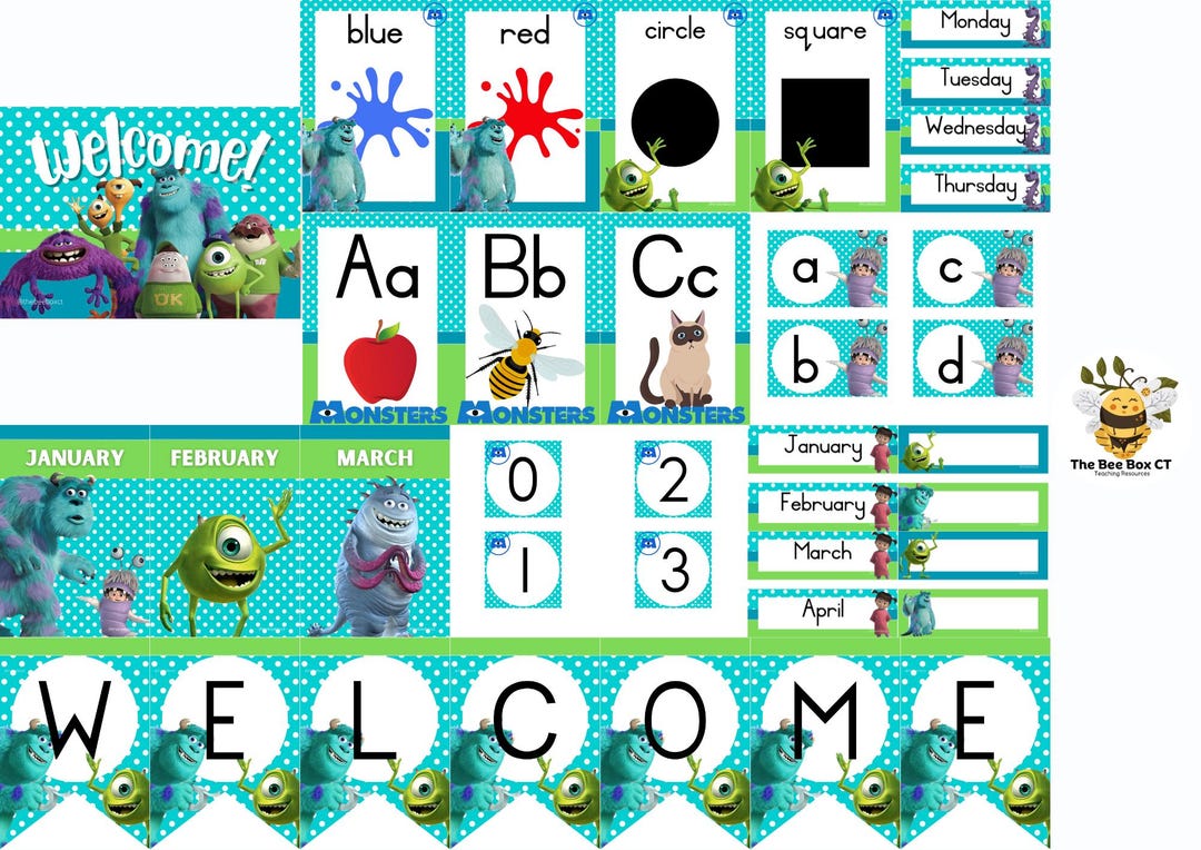 Monsters Classroom Theme Set - Etsy