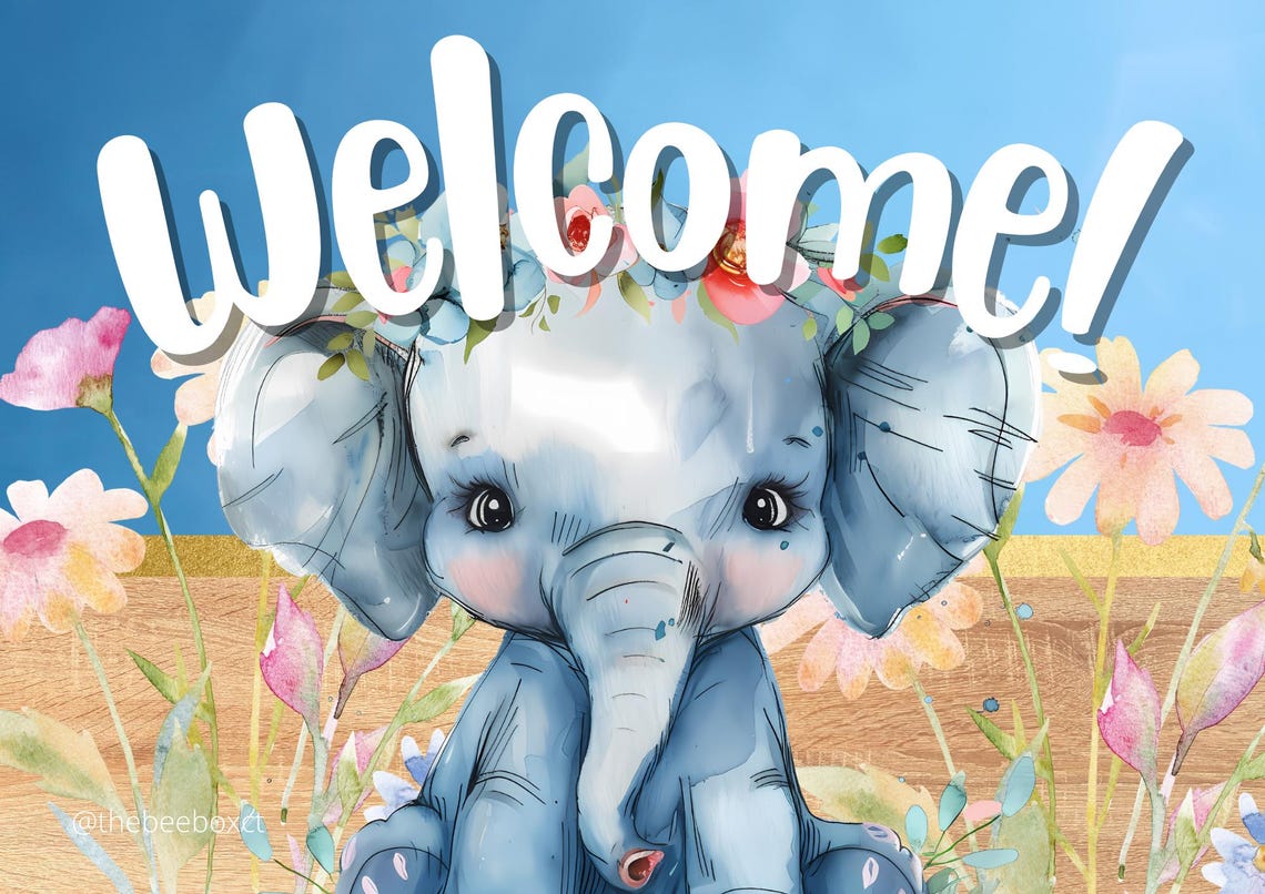 Floral Elephants Classroom Decor Set - Etsy