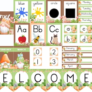 Garden Gnomes Classroom Decor Set - Etsy