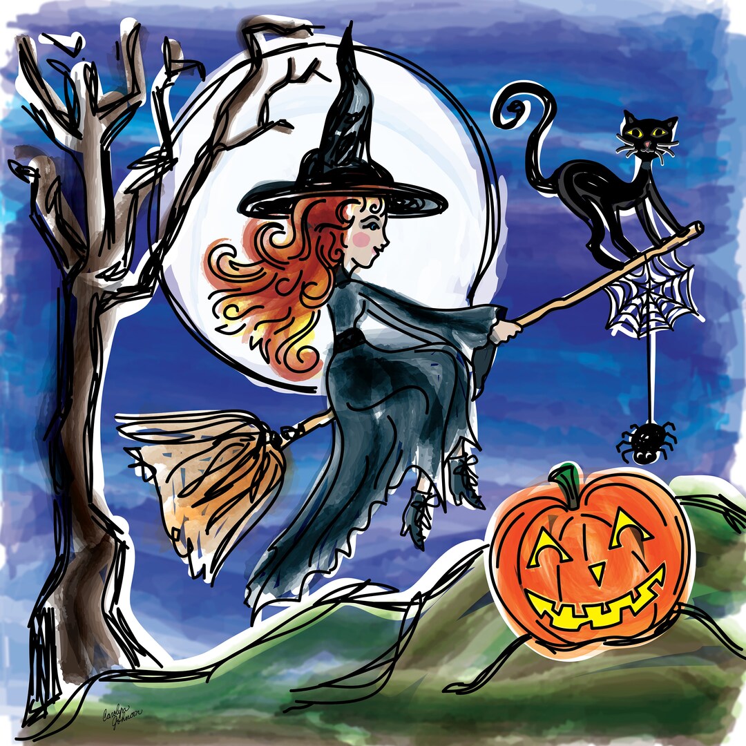 By the Light of the Moon - A Pretty, Young Witch Takes Flight on ...
