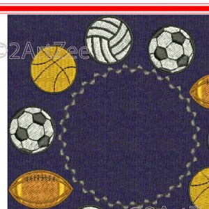 Sports Ball Frame Machine Embroidery Design Game Football Soccer ...