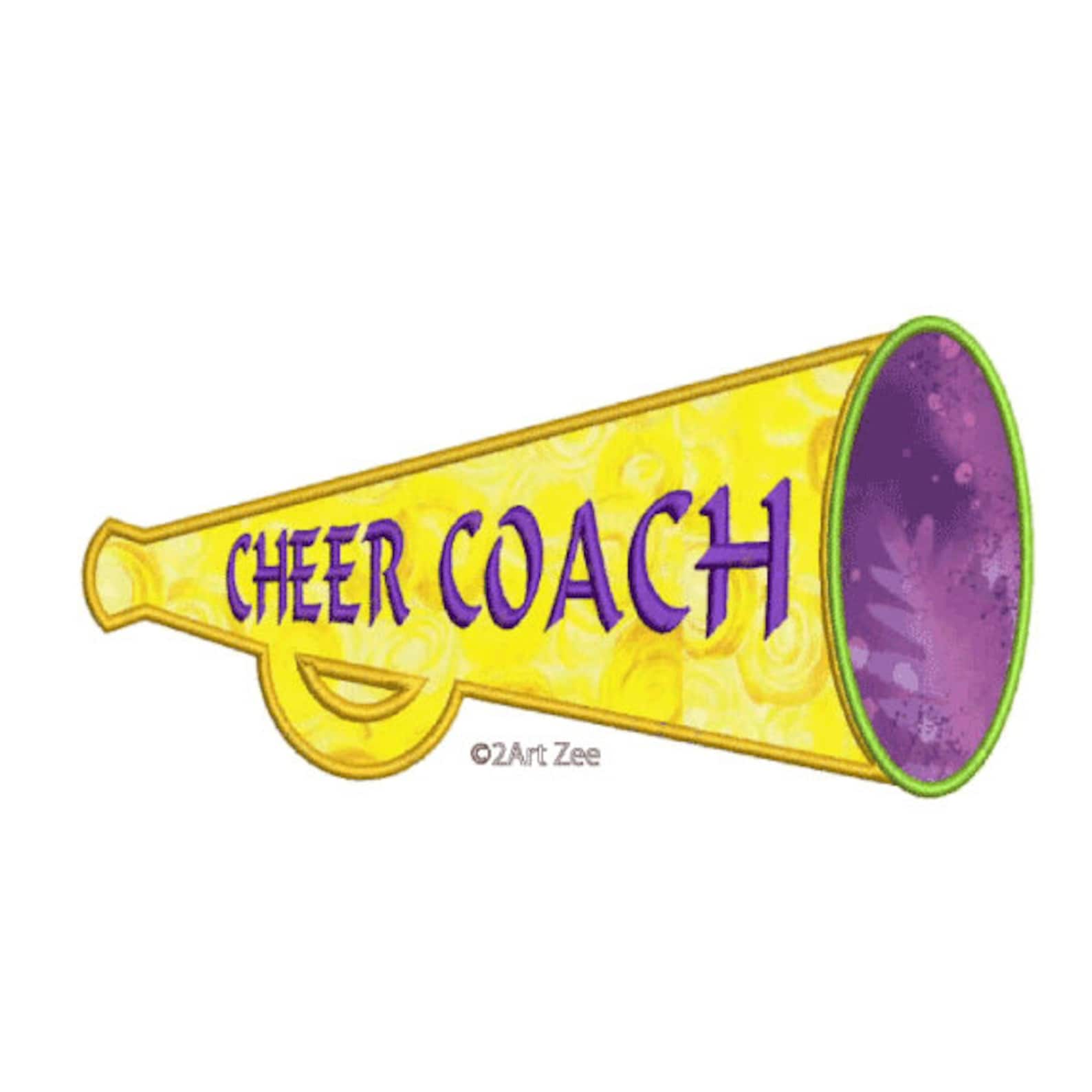 Cheer Coach Megaphone Applique & Machine Embroidery Design - Etsy
