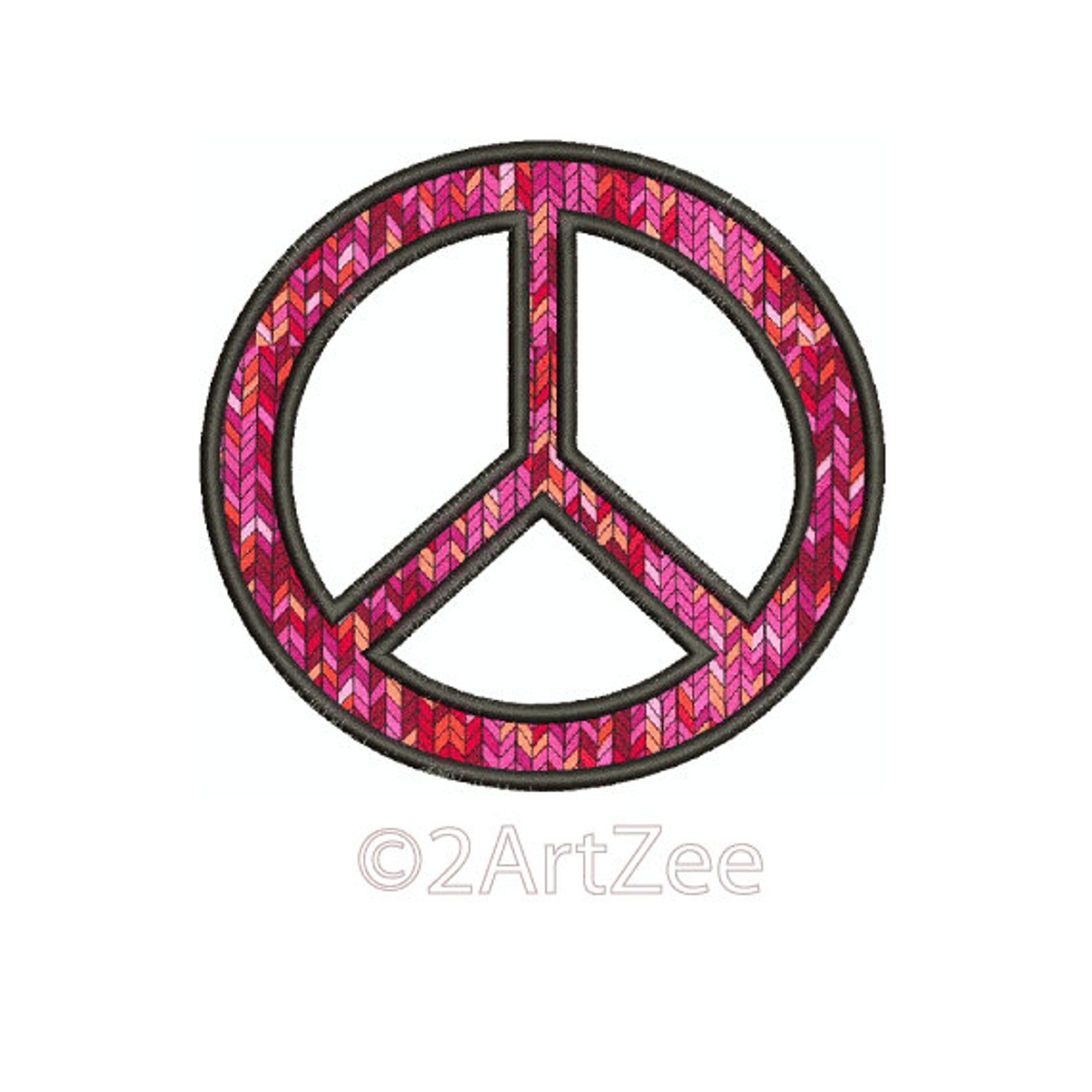 Peace Applique Machine Embroidery Design - Etsy