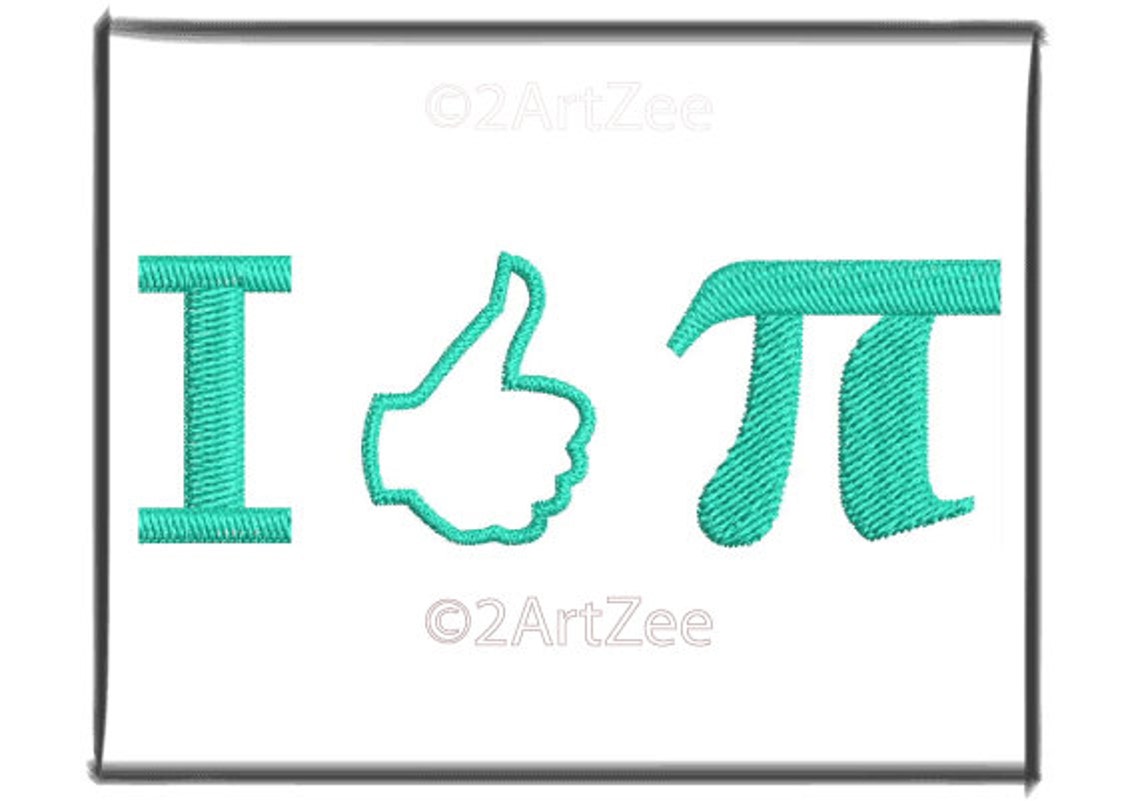 I Like Pi Machine Embroidery Design for Children and Math | Etsy