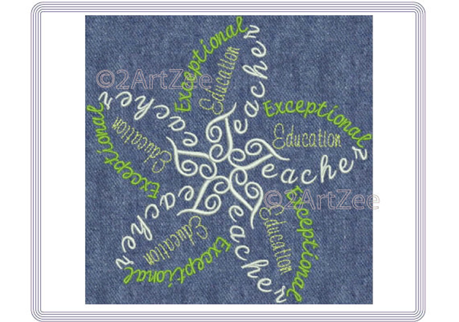 Exceptional Education Flower 4 Sizes Machine Embroidery Design - Etsy