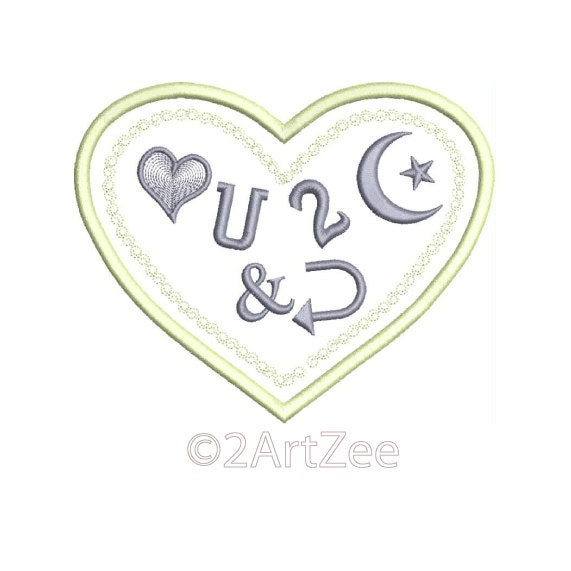 I Love You to the Moon and Back Machine Embroidery Design Love | Etsy