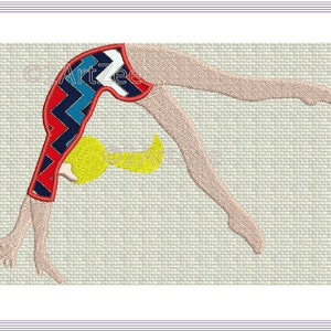 Gymnastic Back Handspring Applique Machine Embroidery Design - Etsy
