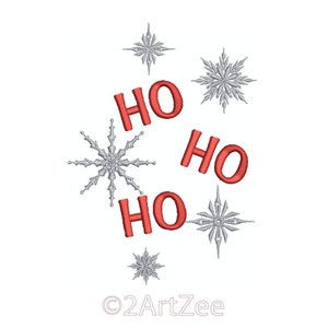 HO HO HO With Frozen Snowflakes Machine Embroidery Design - Etsy