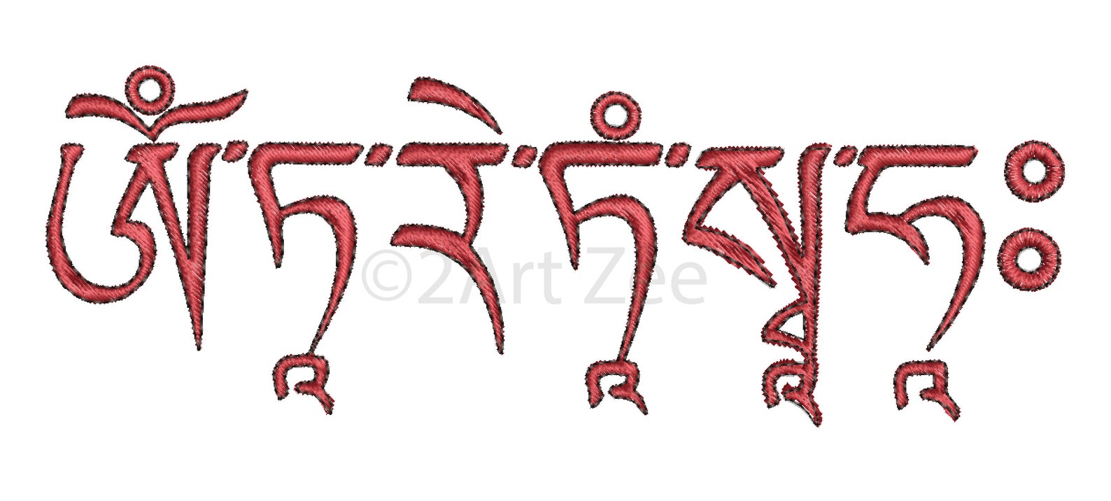 Om Tare Tam Soha 5 Sizes Machine Embroidery - Etsy