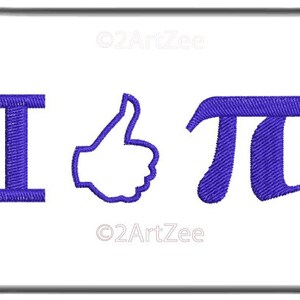 I Like Pi Machine Embroidery Design for Children and Math Lovers and ...