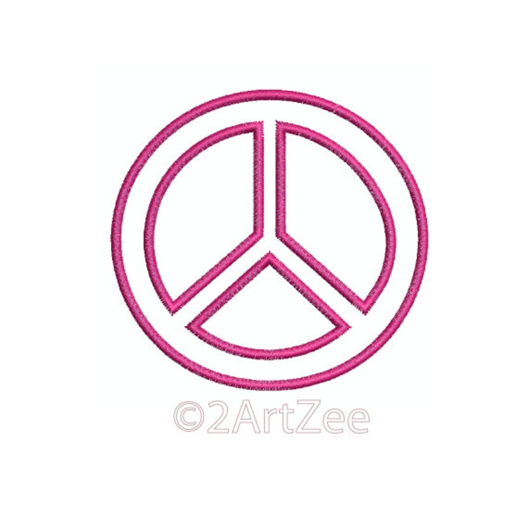 Peace Applique Machine Embroidery Design - Etsy