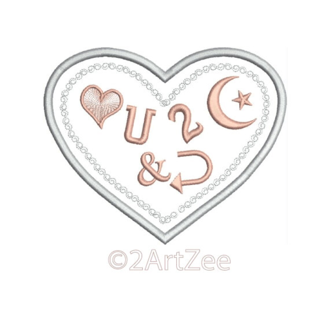 I Love You to the Moon and Back Machine Embroidery Design Love - Etsy