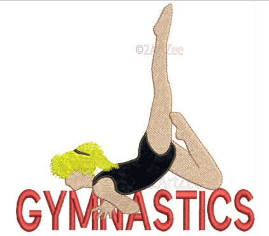 Gymnastic Stag Chest Stand Pose Applique Machine Embroidery - Etsy