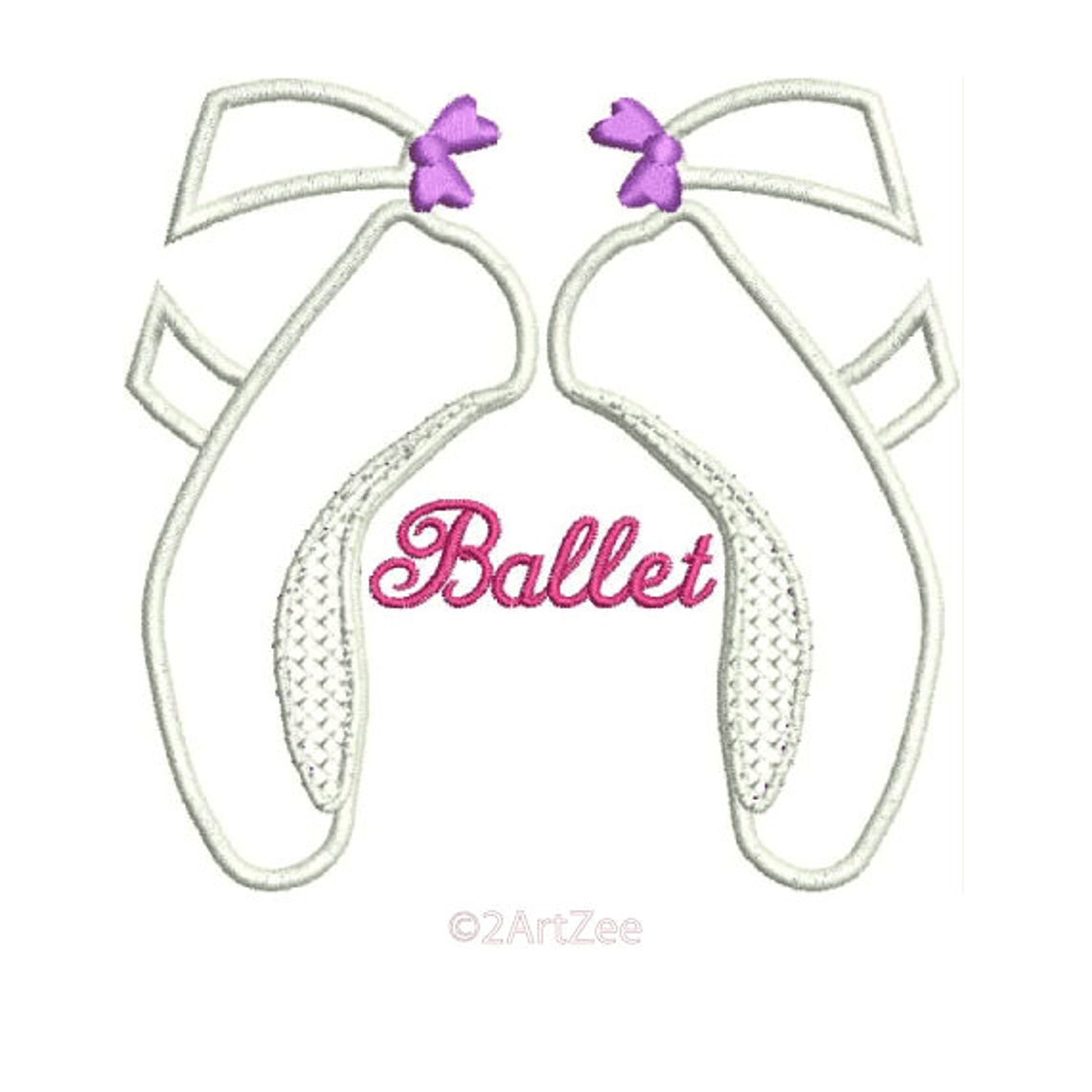 Ballet Shoes Applique Machine Embroidery Design - Etsy