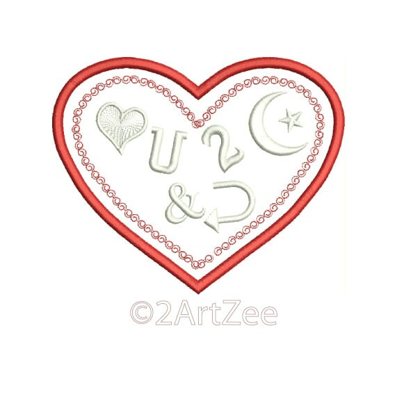 I Love You to the Moon and Back Machine Embroidery Design Love | Etsy