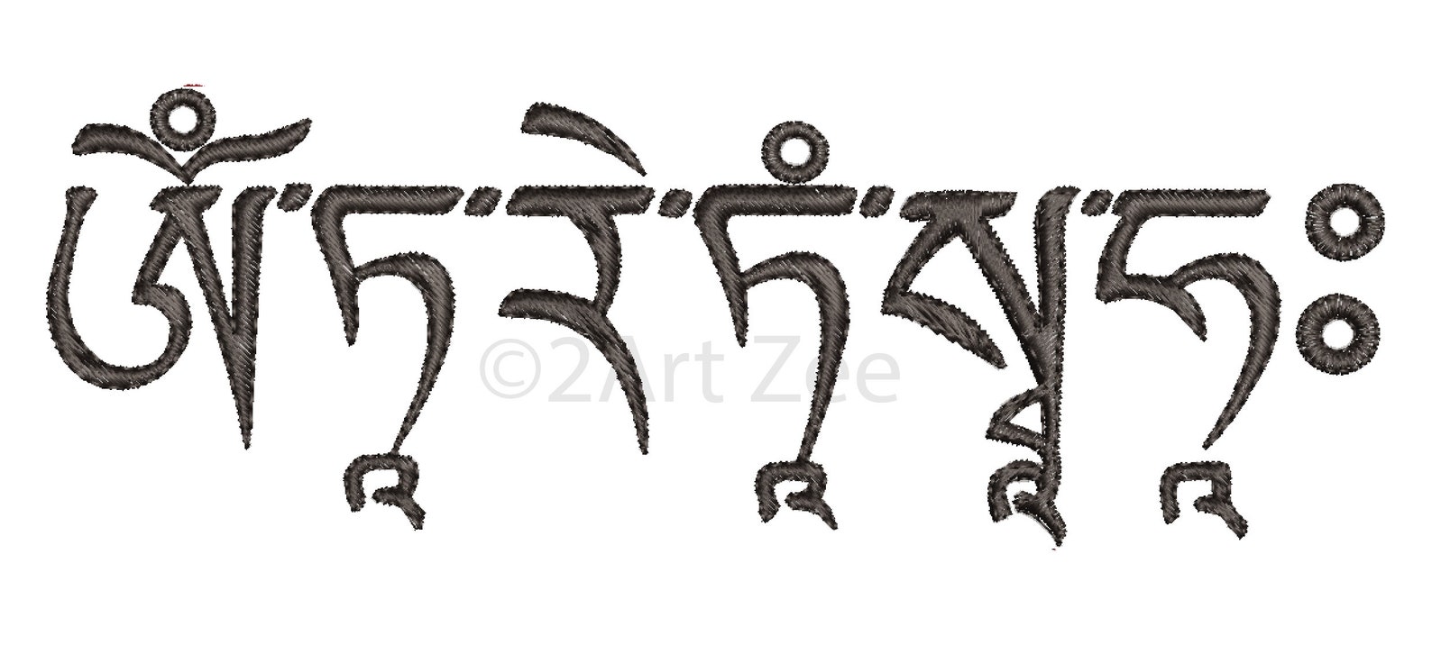 Om Tare Tam Soha 5 Sizes Machine Embroidery - Etsy