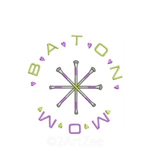 Baton Mom Machine Embroidery Design Parades March Team Band School - Etsy