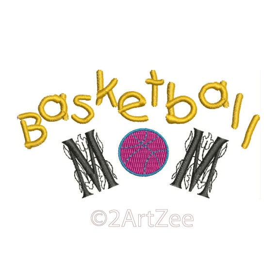 Basketball Mom Machine Embroidery Design Game | Etsy